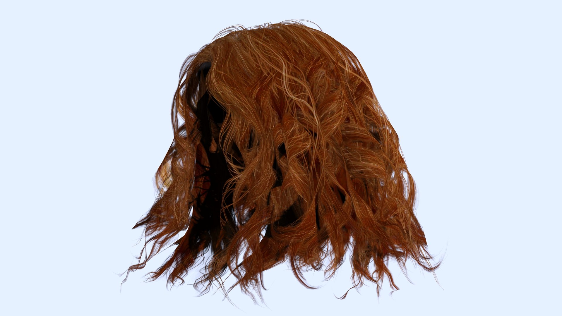 3D Realistic Female Curly Hair model - TurboSquid 2133361