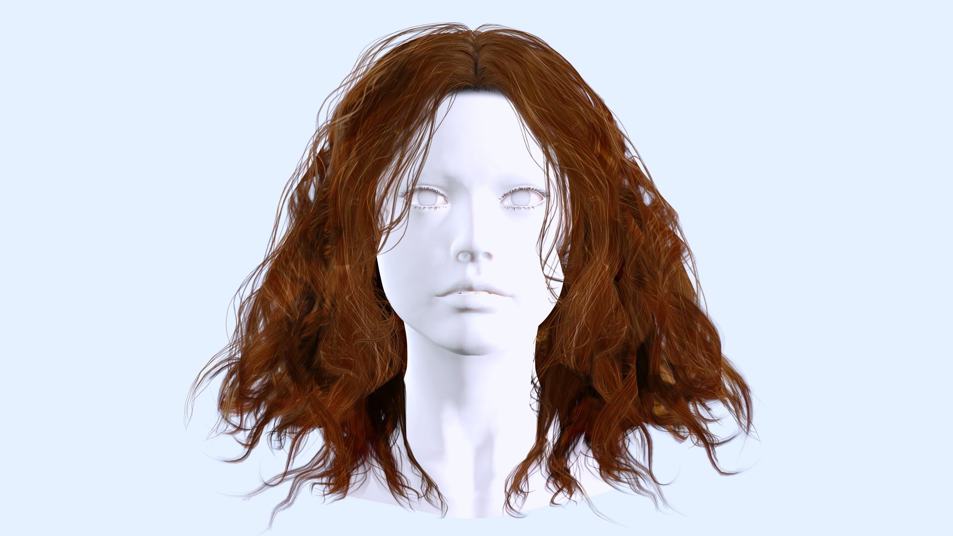 3D Realistic Female Curly Hair model - TurboSquid 2133361