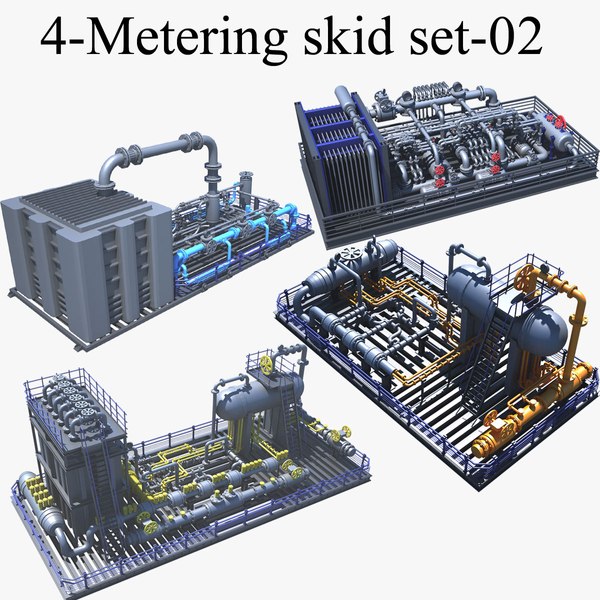 4-Metering skid set-02 3D model - TurboSquid 1964559