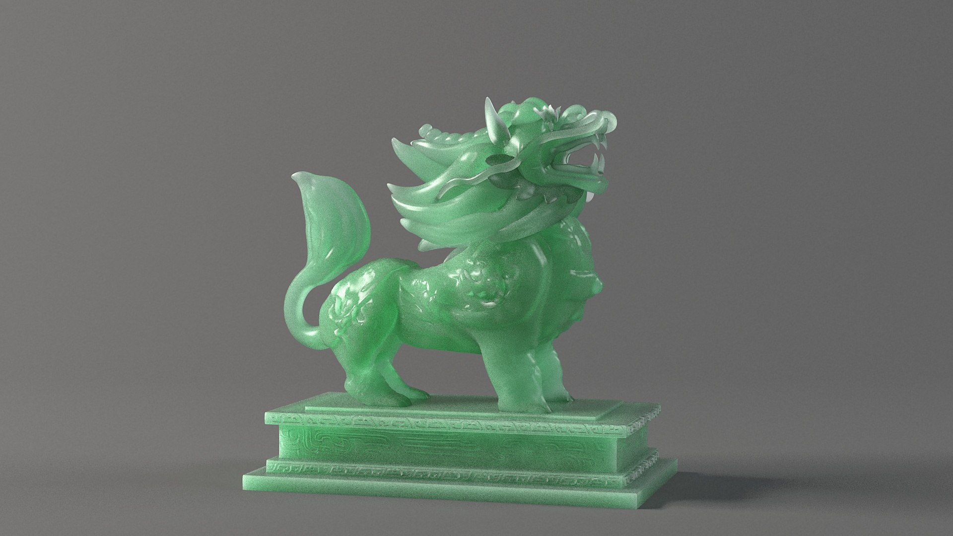 Carved Model Jade Seal Panlong Dragons Model - TurboSquid 2218103