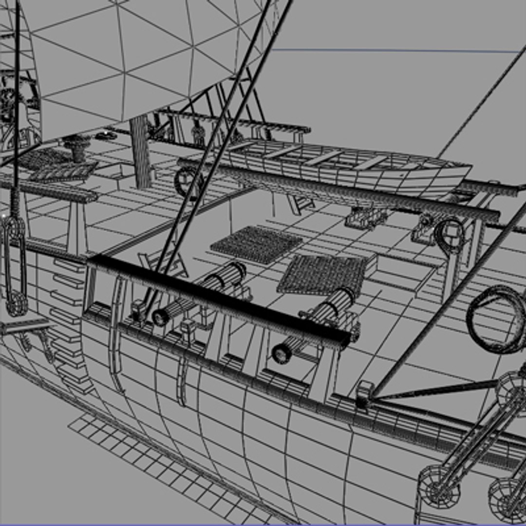 Endeavour Ship Sailed 3d Model