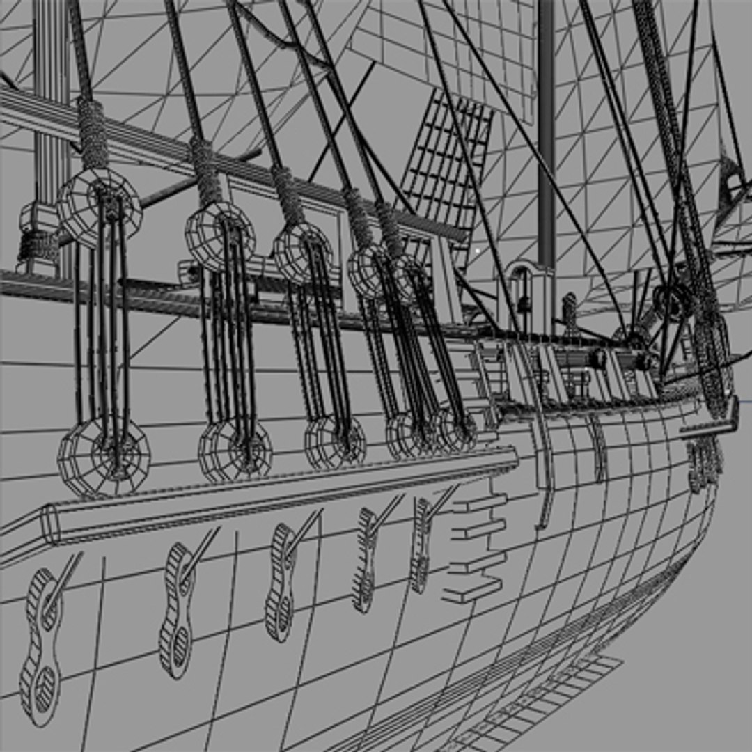Endeavour Ship Sailed 3d Model