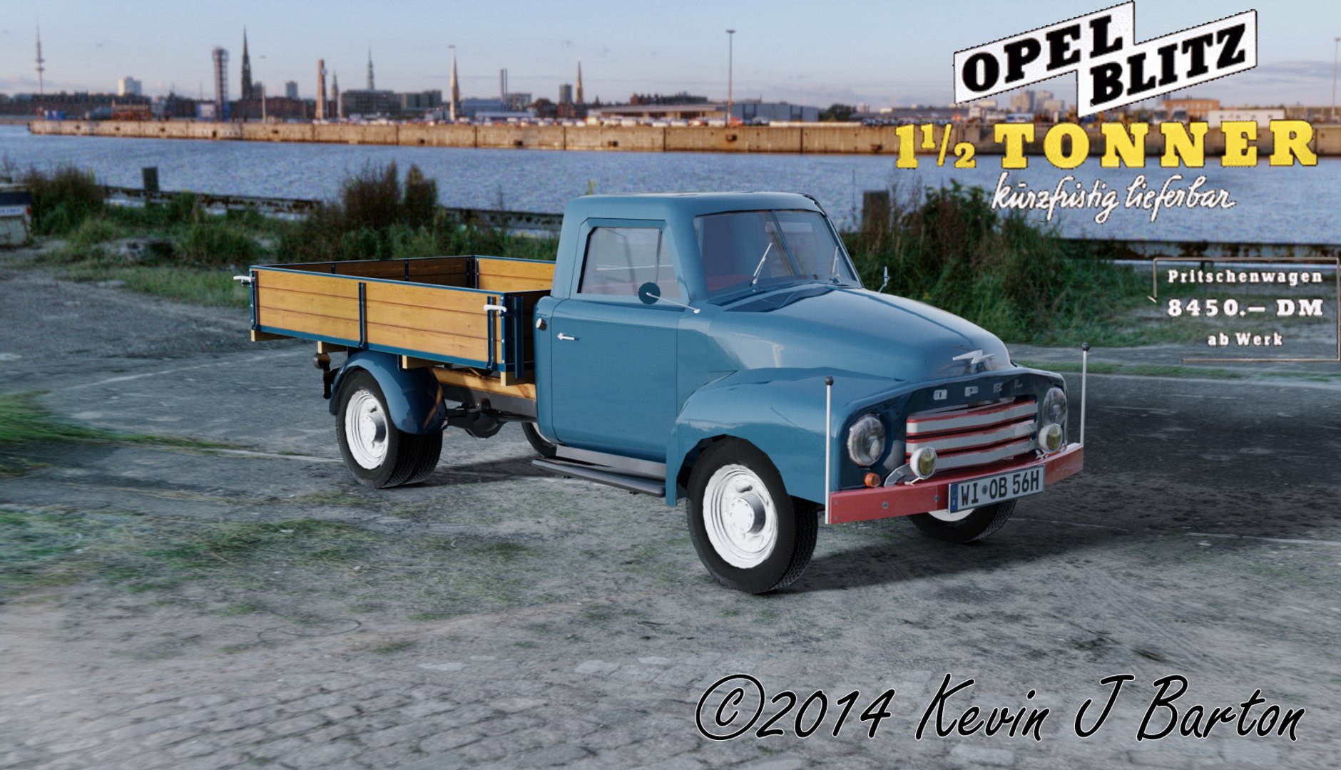 Oldtimer Pickup 3d Model