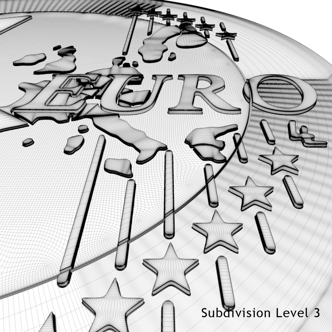 3d Model Of Euro Coin