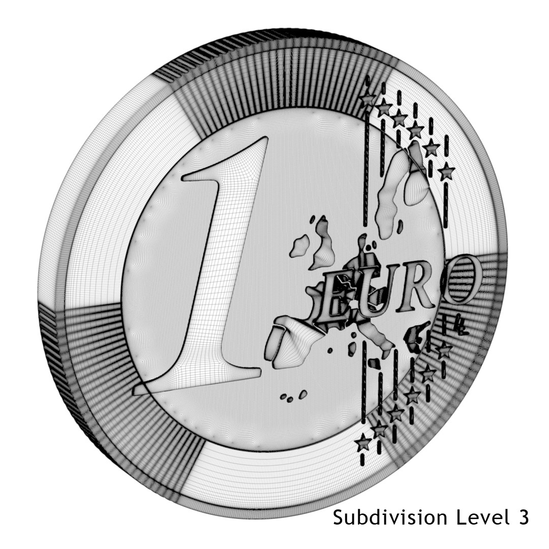 3d Model Of Euro Coin