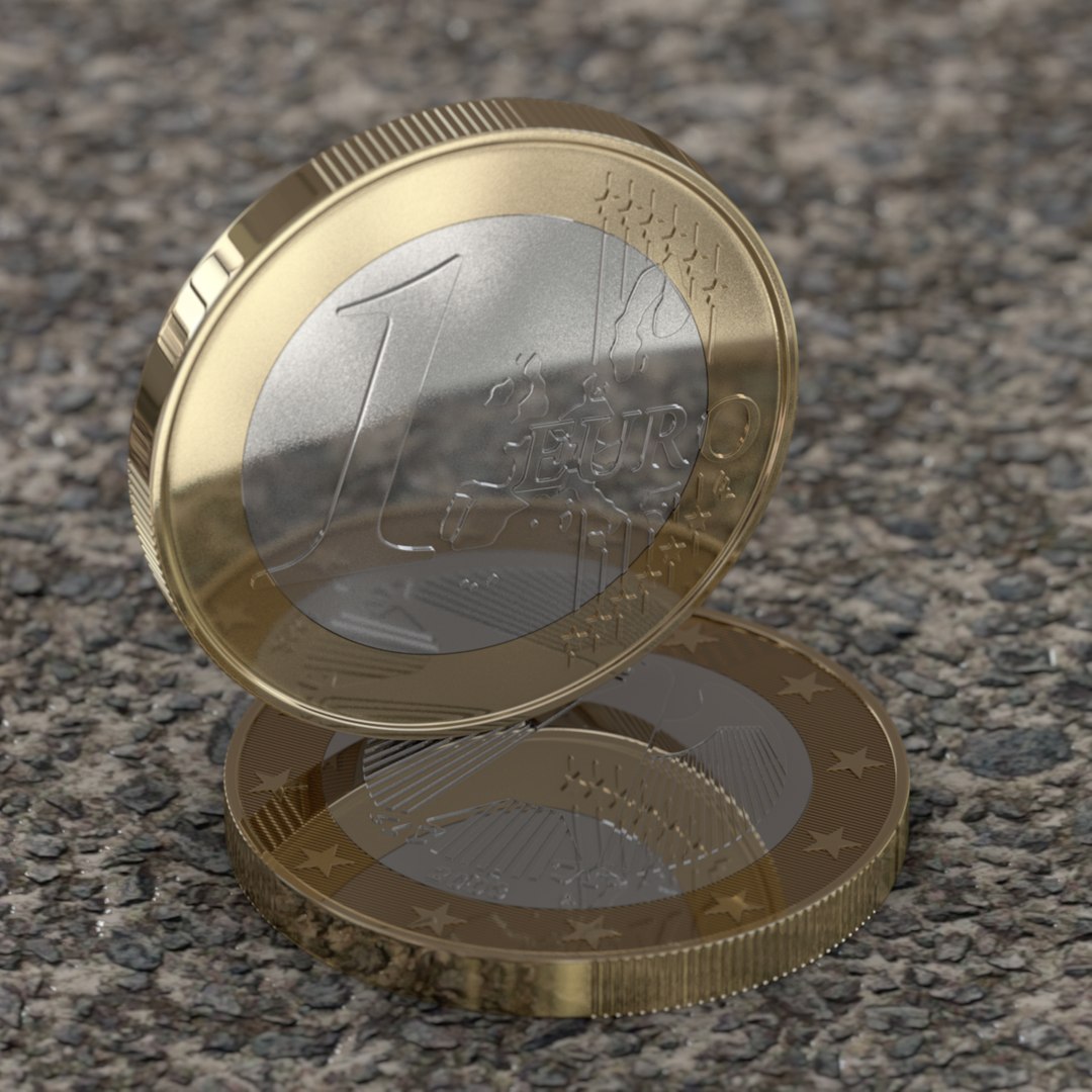 3d Model Of Euro Coin