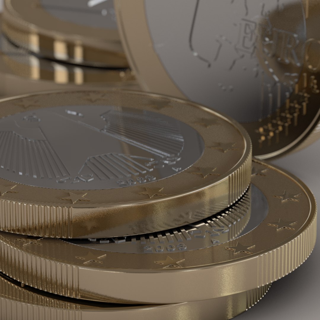 3d Model Of Euro Coin