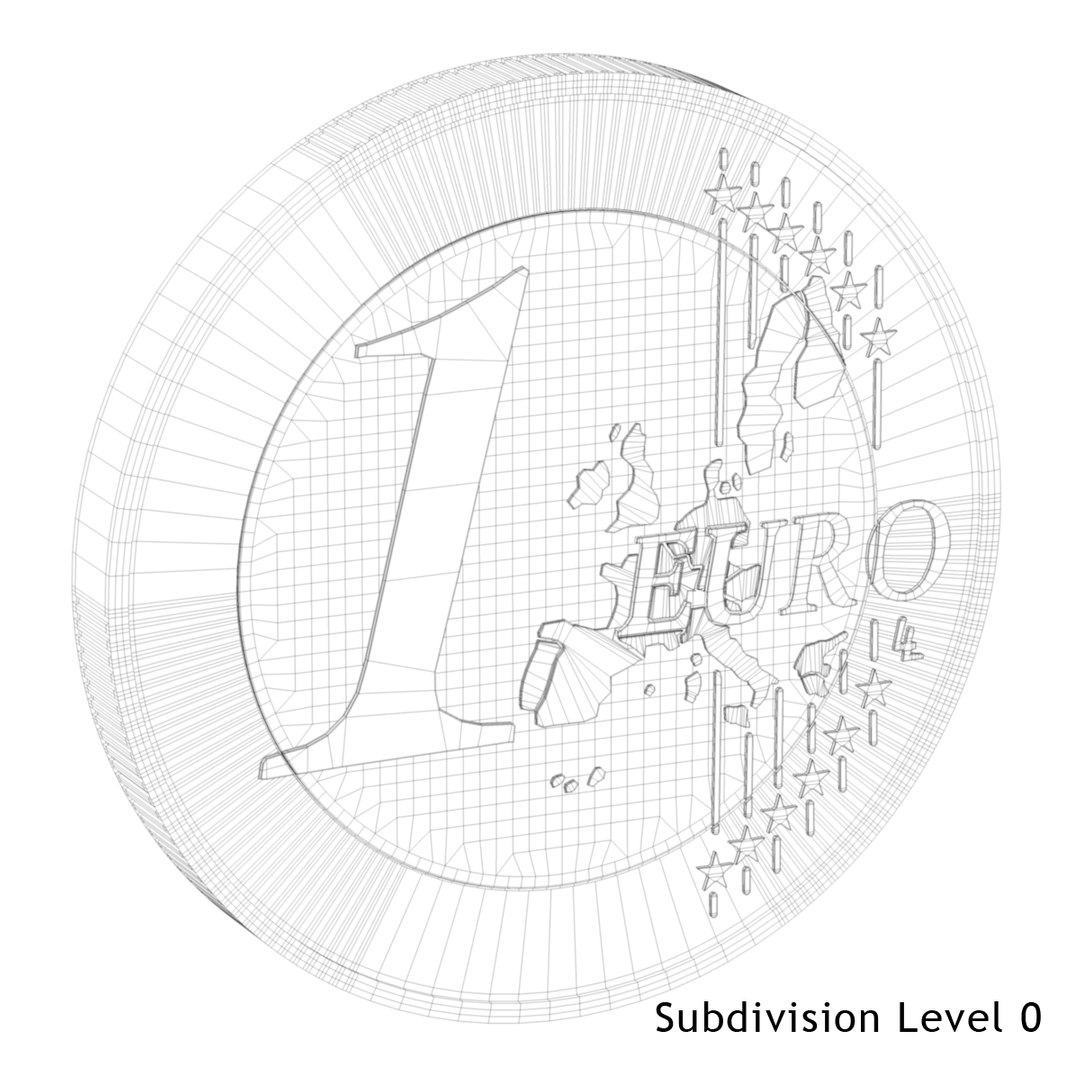 3d Model Of Euro Coin