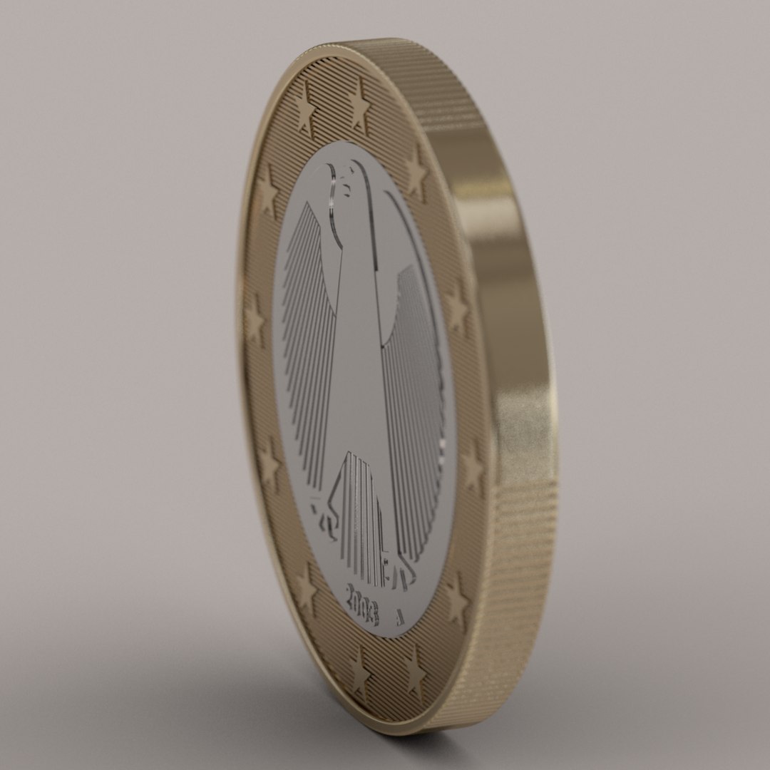 3d Model Of Euro Coin
