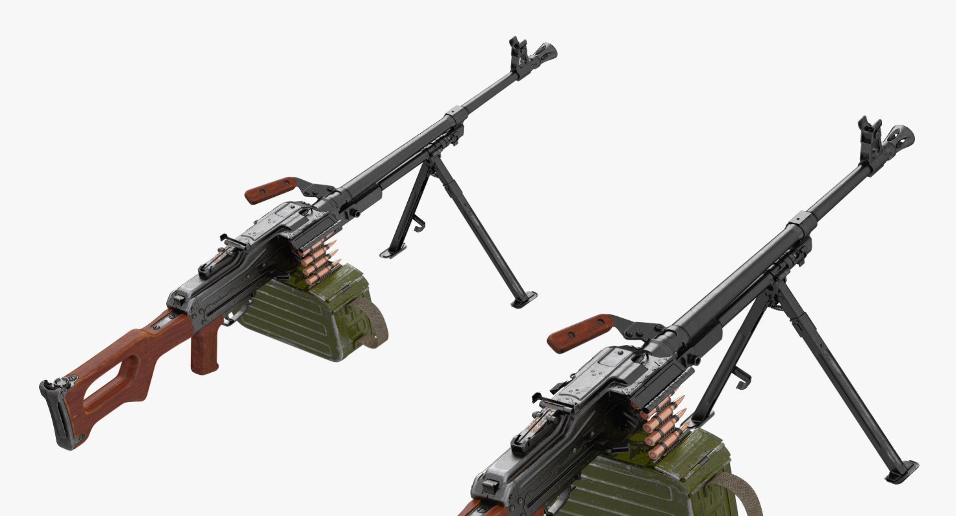 Russian Machine Gun Pkm 3ds