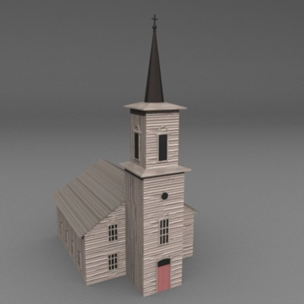 3d church building model