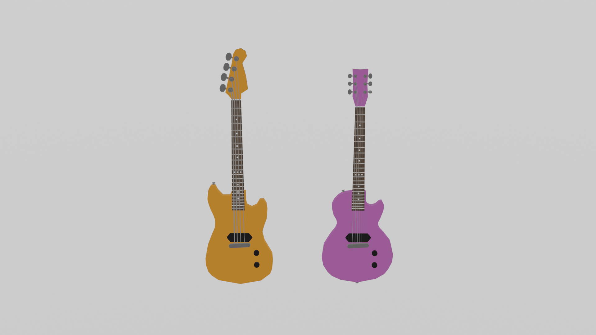 Low-Poly Guitar And Bass 3D Model - TurboSquid 1861714