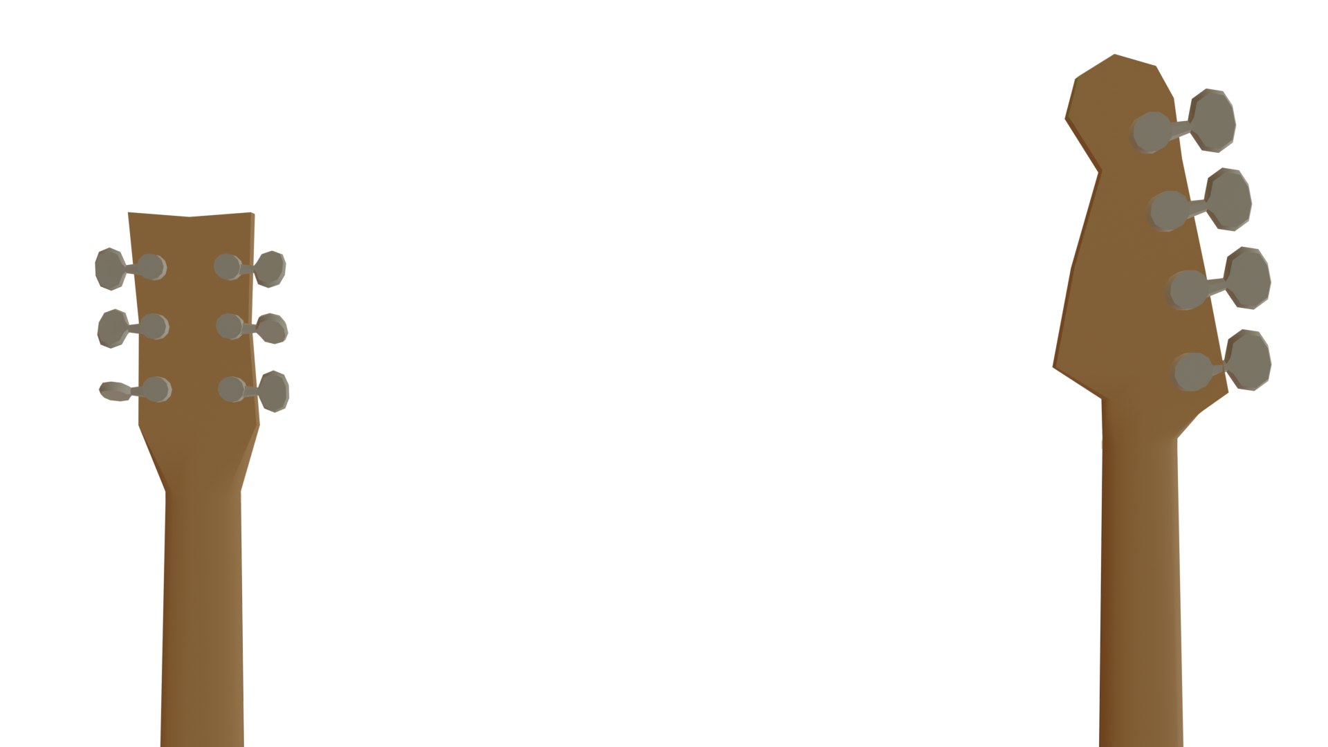 Low-Poly Guitar And Bass 3D Model - TurboSquid 1861714