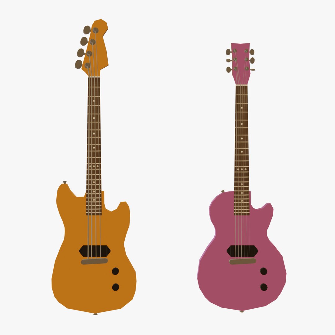Low-Poly Guitar And Bass 3D Model - TurboSquid 1861714