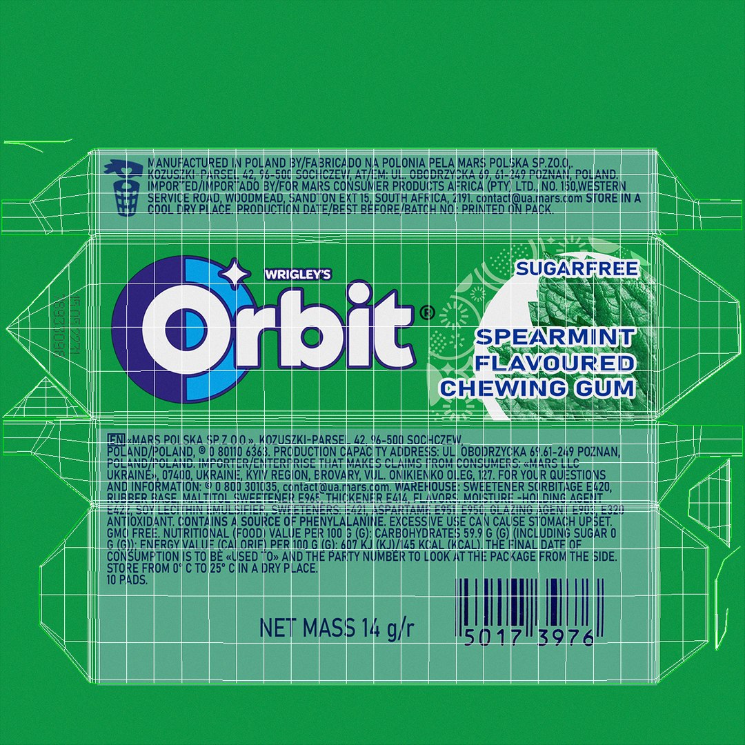 3D model Orbit Chewing Gum Set of Three Flavours - TurboSquid 2044760