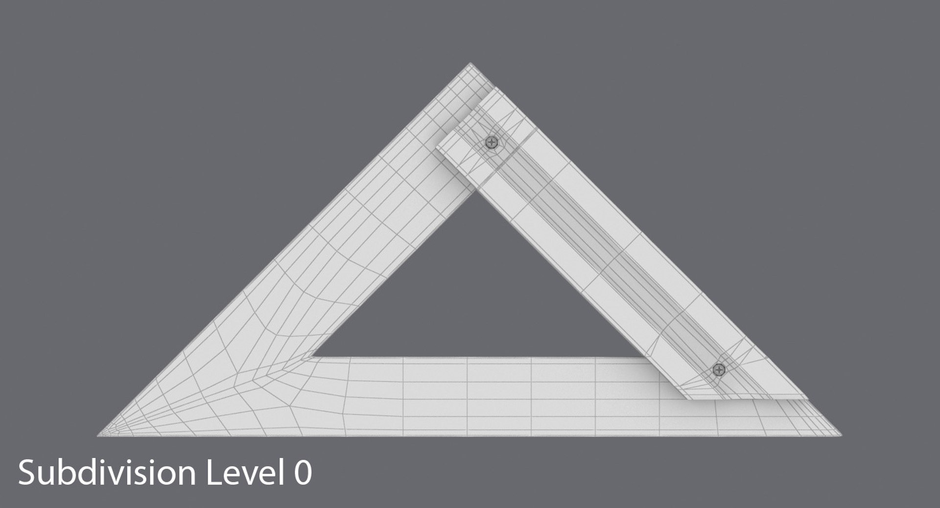 Triangle Ruler 3d Model