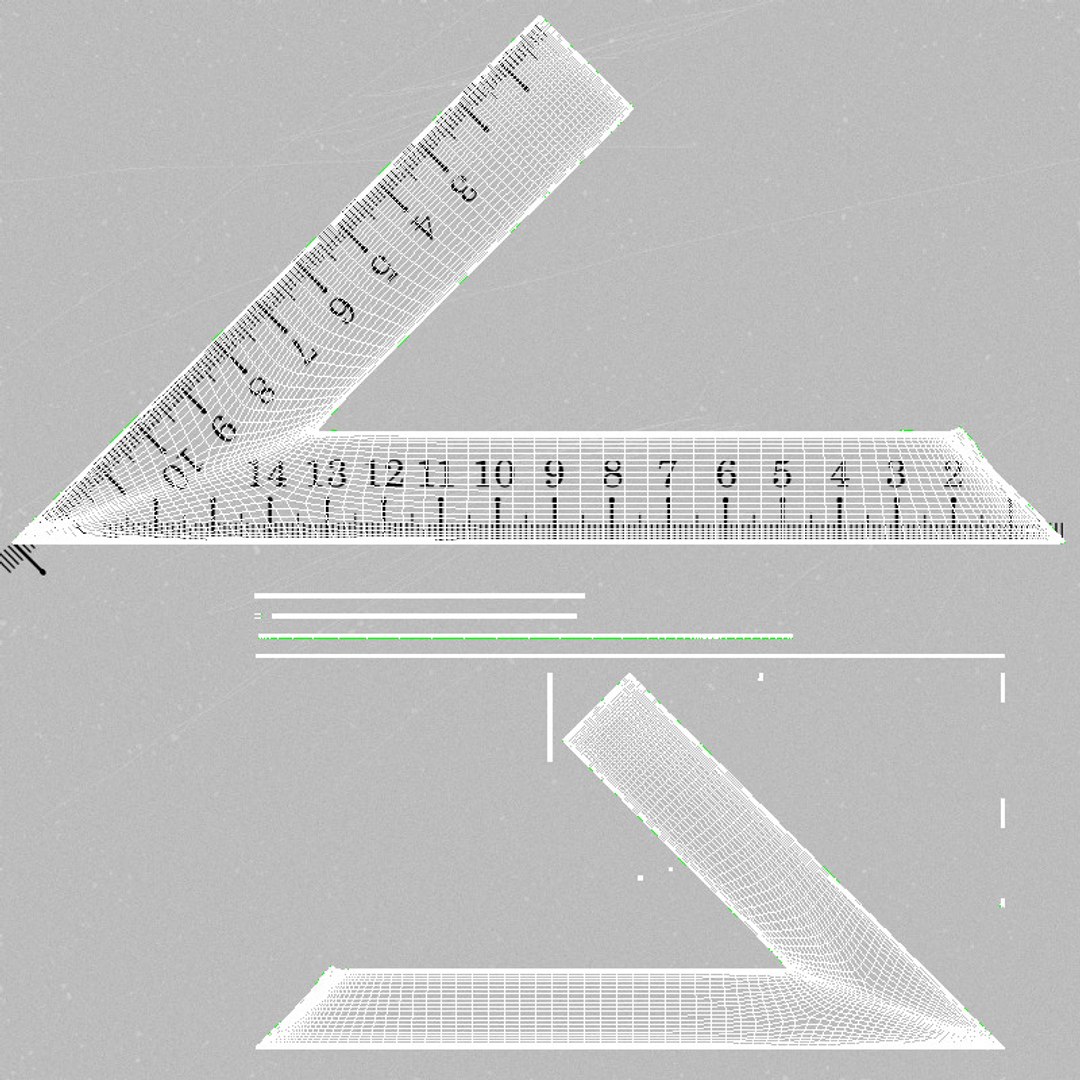 Triangle Ruler 3d Model