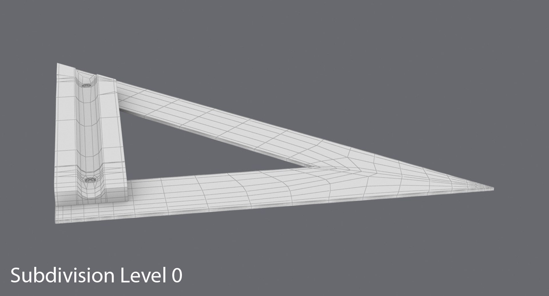 Triangle Ruler 3d Model