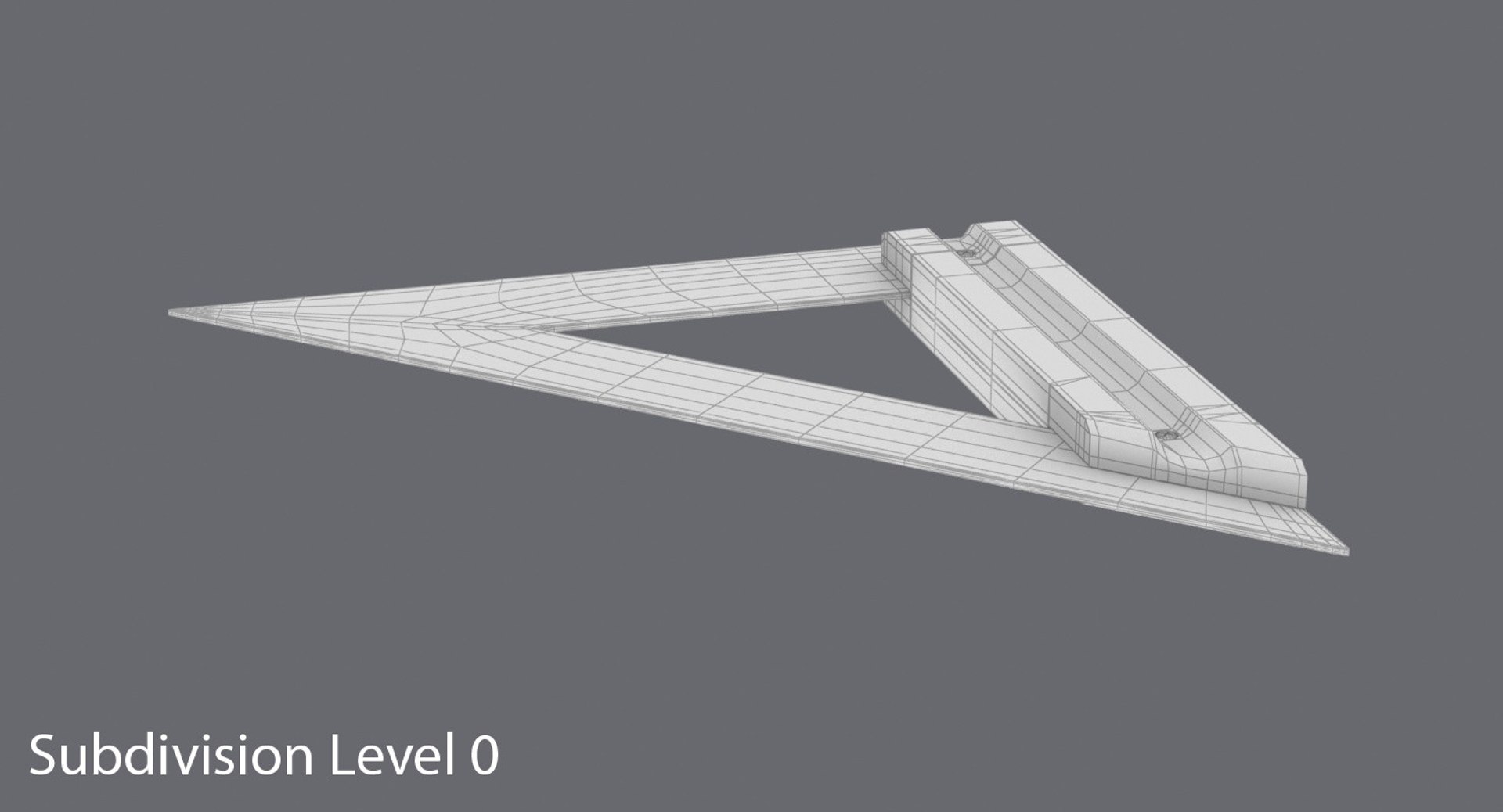 Triangle Ruler 3d Model
