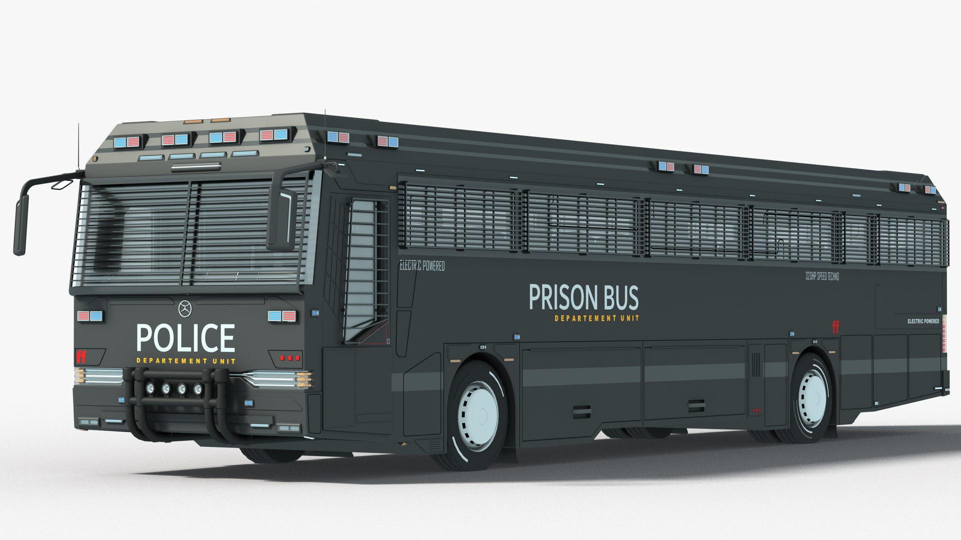 3D Electric Prison Transport Bus Model - TurboSquid 2409113