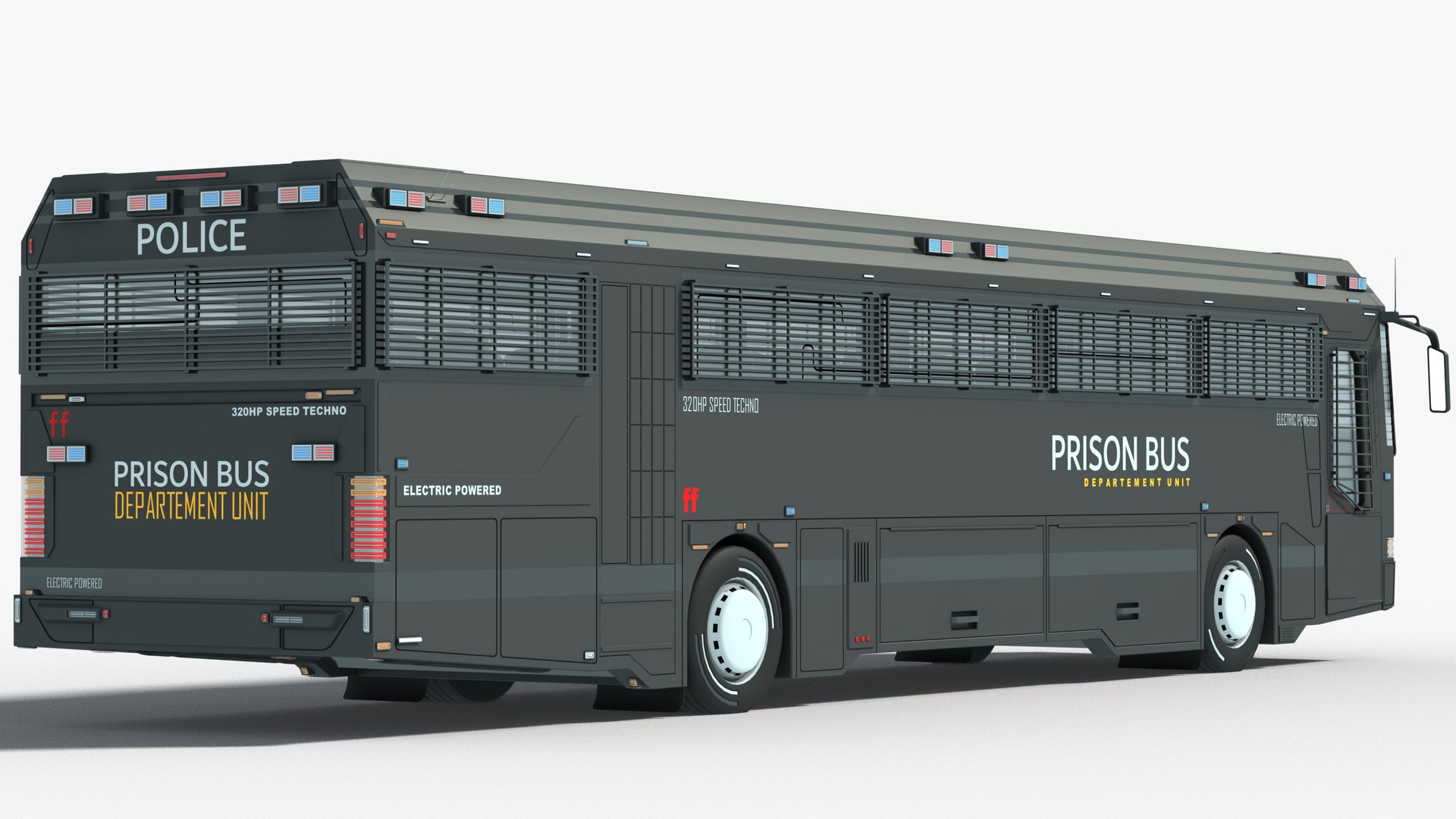 3D Electric Prison Transport Bus Model - TurboSquid 2409113