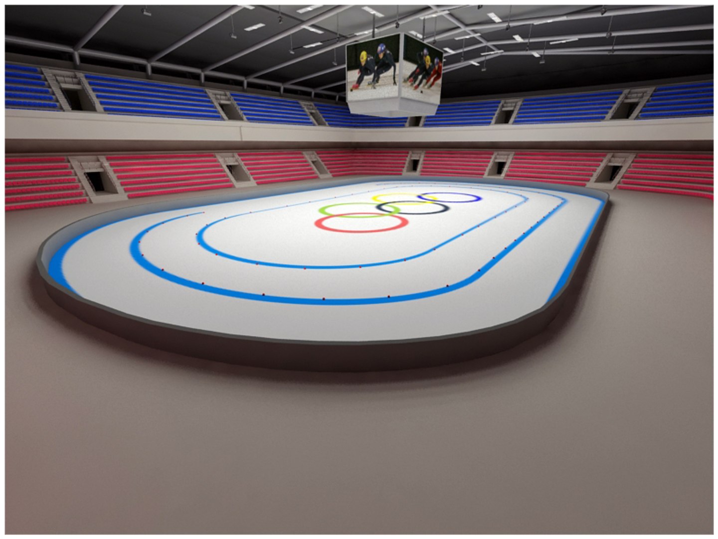 short long track 3d model