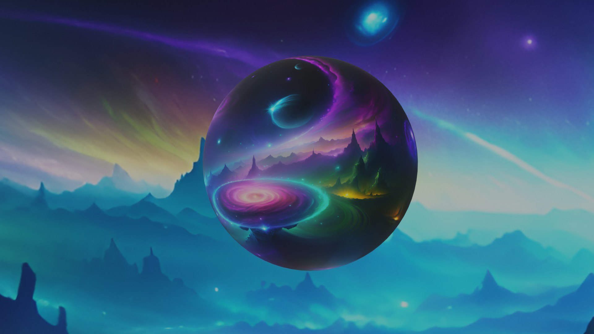 Panoramic Sky SET - Celestial Odyssey Environment Sky 01 - 3D Mesh And ...