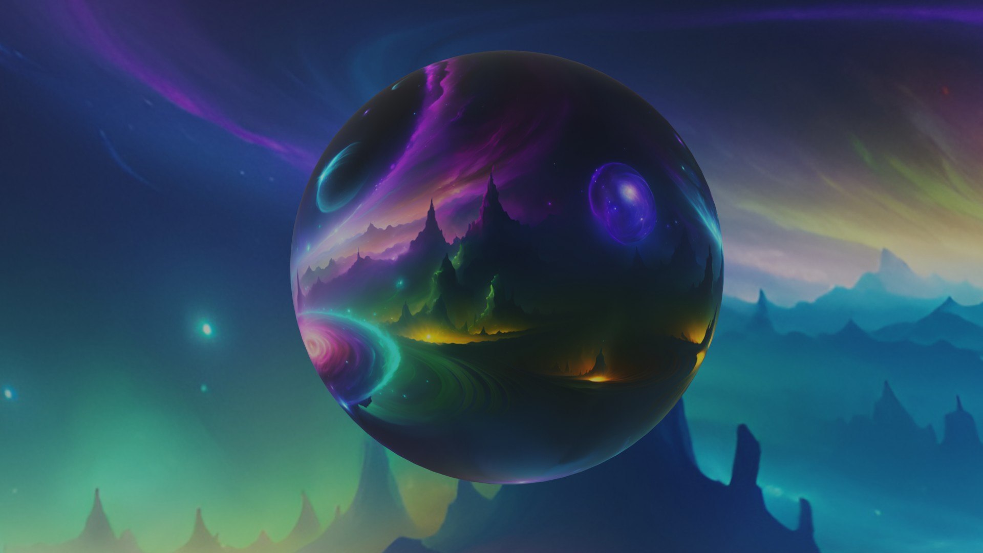 Panoramic Sky SET - Celestial Odyssey Environment Sky 01 - 3D Mesh And ...