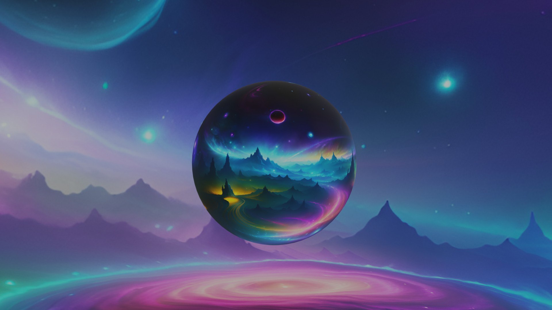 Panoramic Sky SET - Celestial Odyssey Environment Sky 01 - 3D Mesh And ...