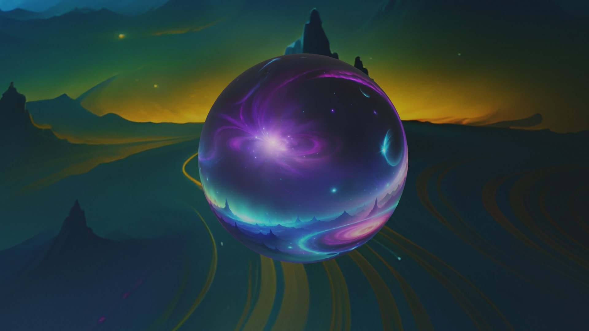 Panoramic Sky SET - Celestial Odyssey Environment Sky 01 - 3D Mesh And ...