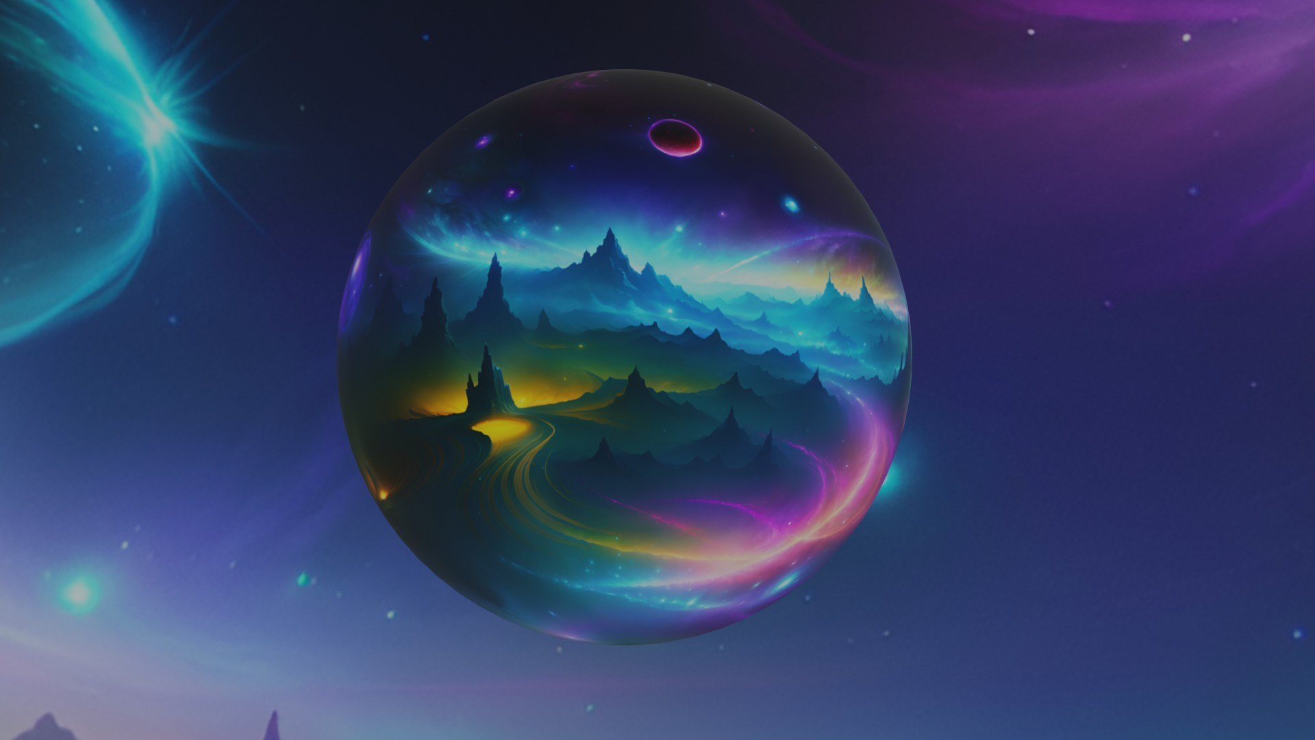 Panoramic Sky SET - Celestial Odyssey Environment Sky 01 - 3D Mesh And ...