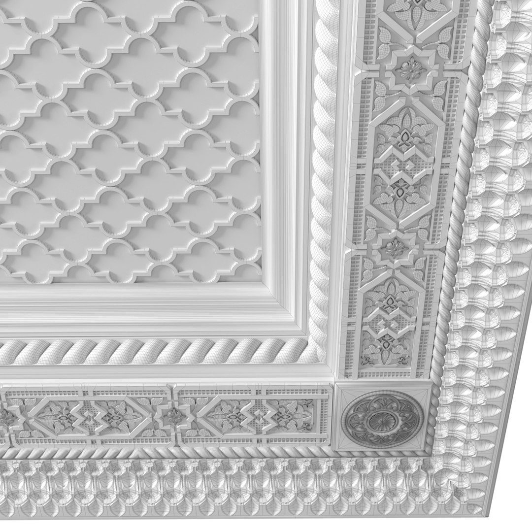 3D Ceiling In Oriental Style Arabic Eastern Decorative Ceiling 3D Model ...
