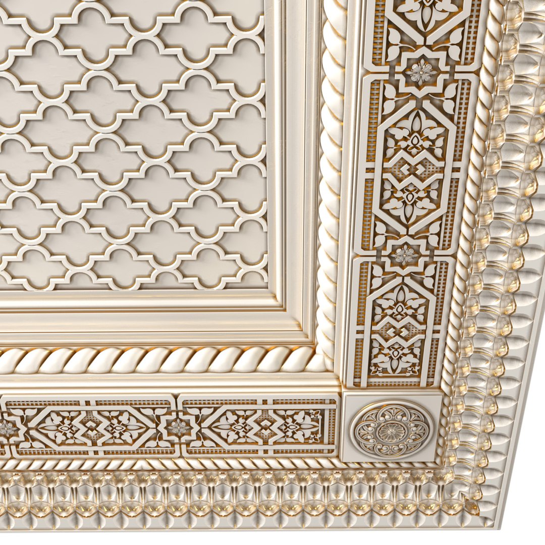 3D Ceiling In Oriental Style Arabic Eastern Decorative Ceiling 3D Model ...