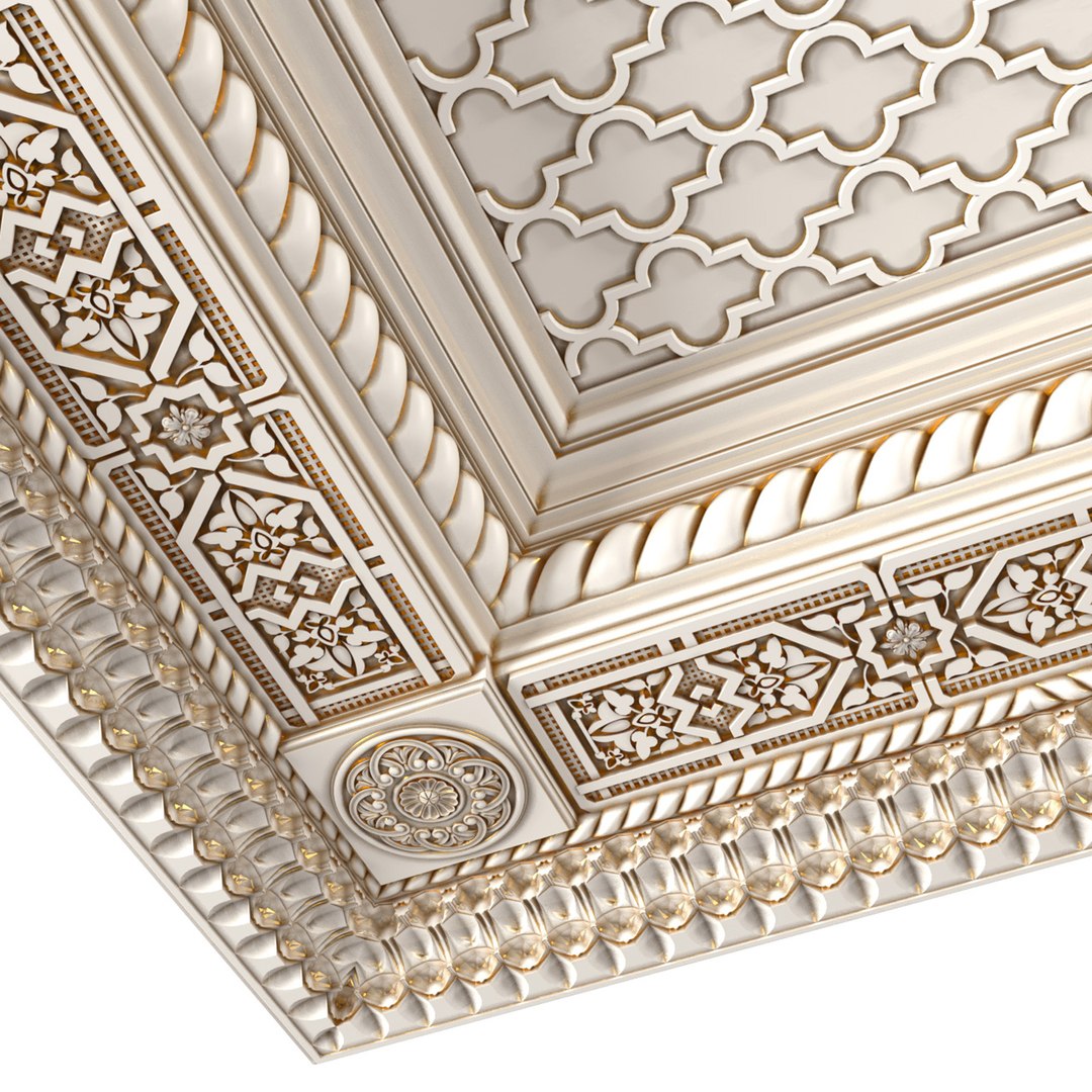 3D Ceiling In Oriental Style Arabic Eastern Decorative Ceiling 3D Model ...