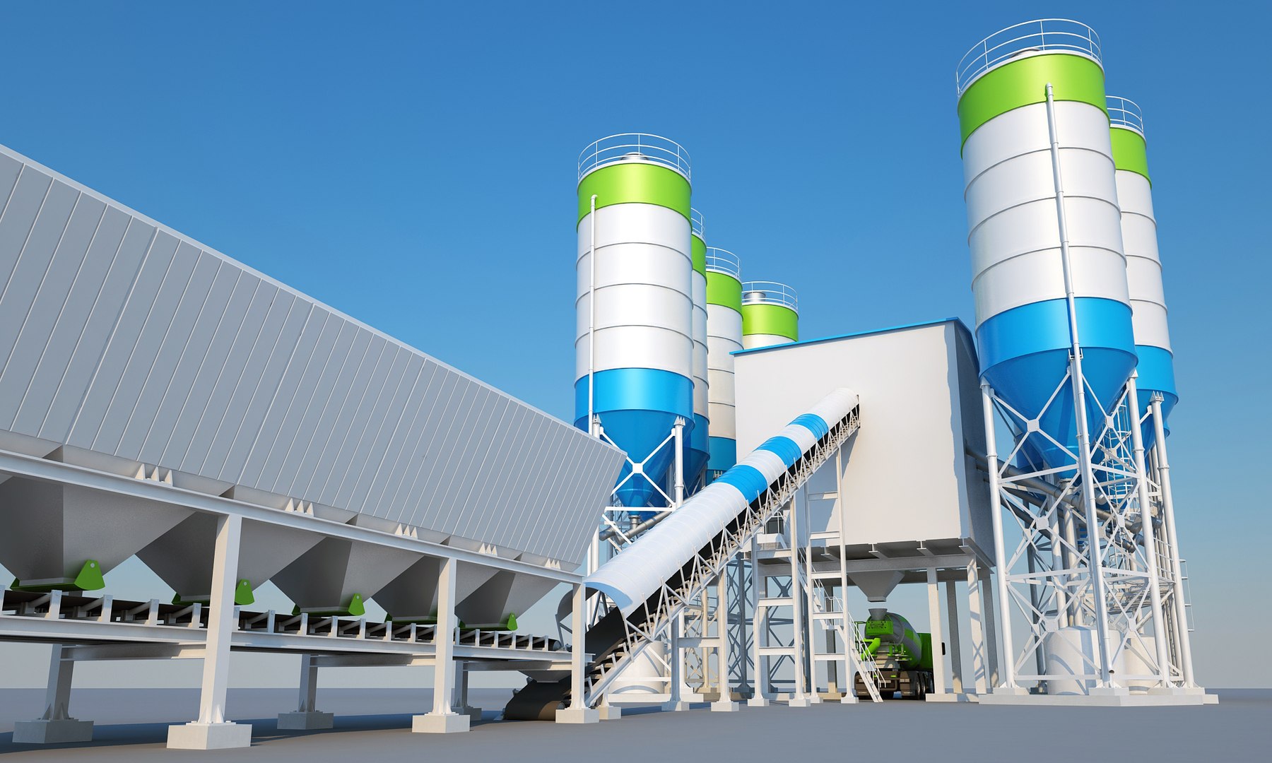 Concrete Batching Plant 3D Model - TurboSquid 1491362