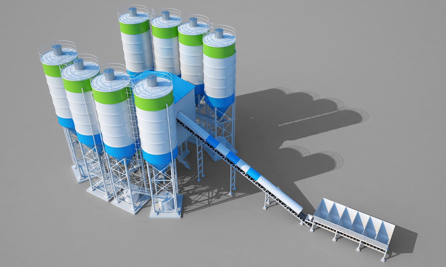 Concrete Batching Plant 3D Model - TurboSquid 1491362