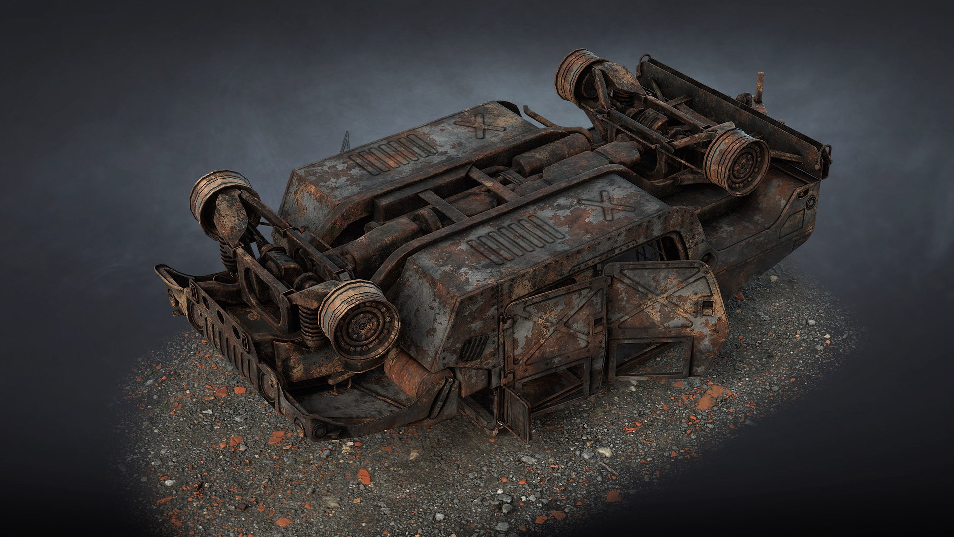 HMMWV M998 Humvee Destroyed 3D - TurboSquid 2074554