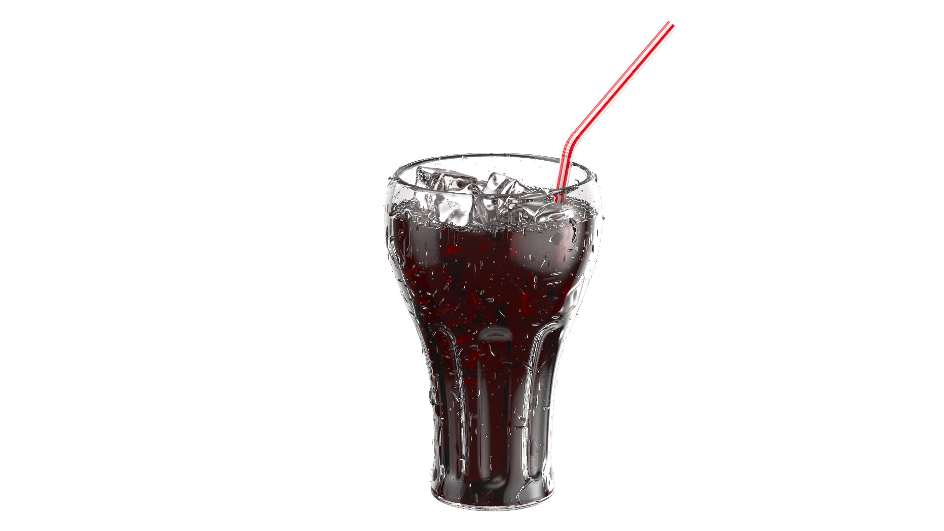 3D Two Wet Soda Cups With Ice Model - TurboSquid 1948569