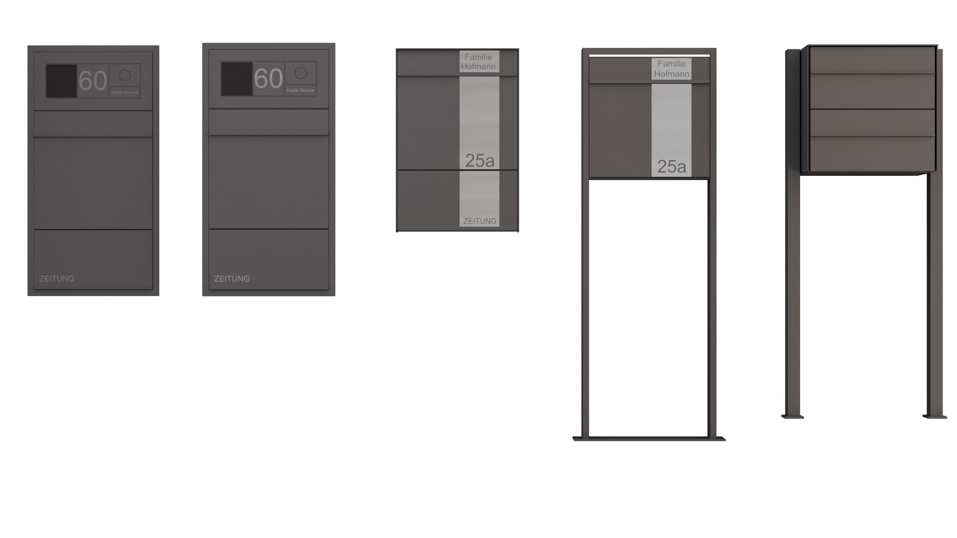 GOETHE Overhead Mailbox With Newspaper Compartment Model - TurboSquid ...