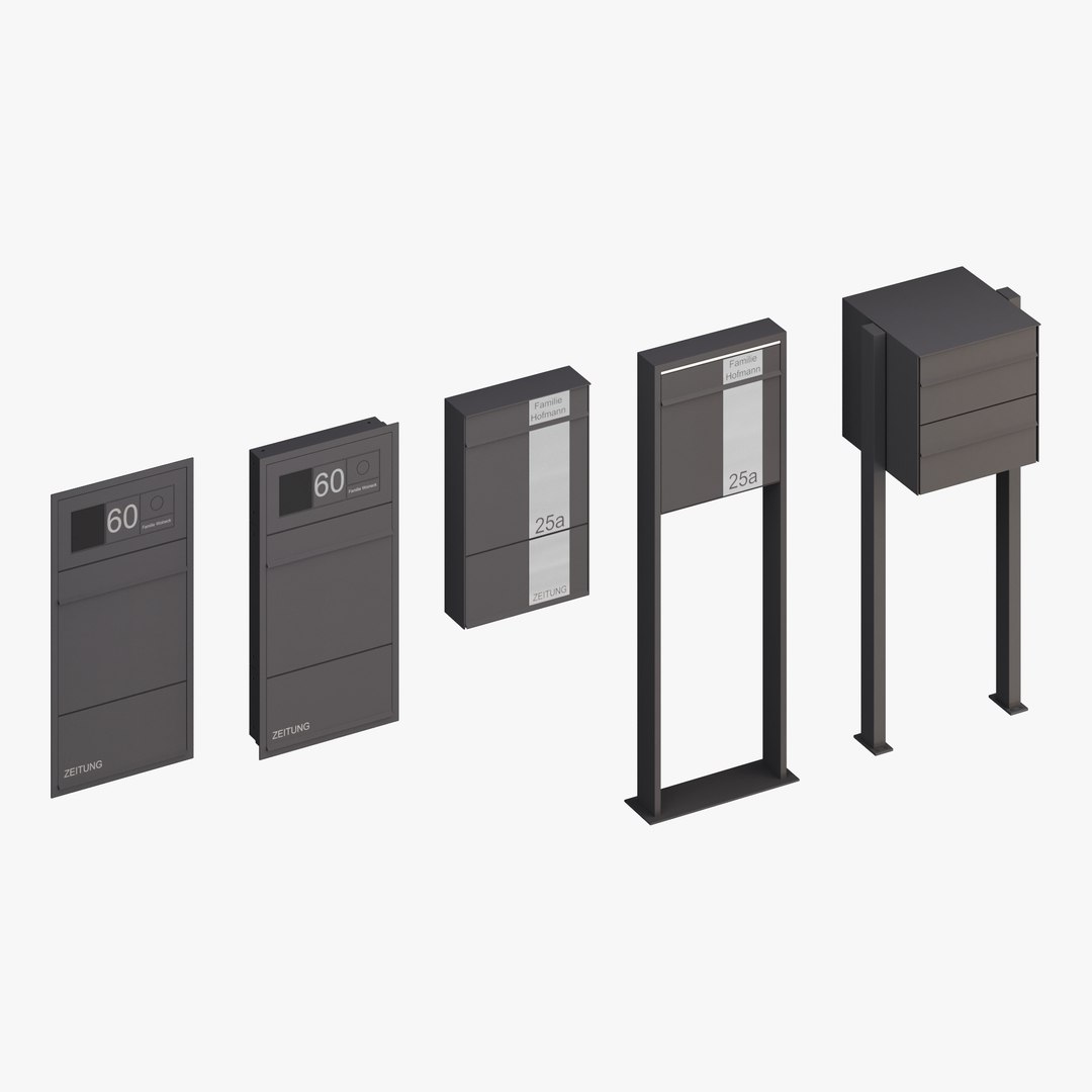 GOETHE Overhead Mailbox With Newspaper Compartment Model - TurboSquid ...