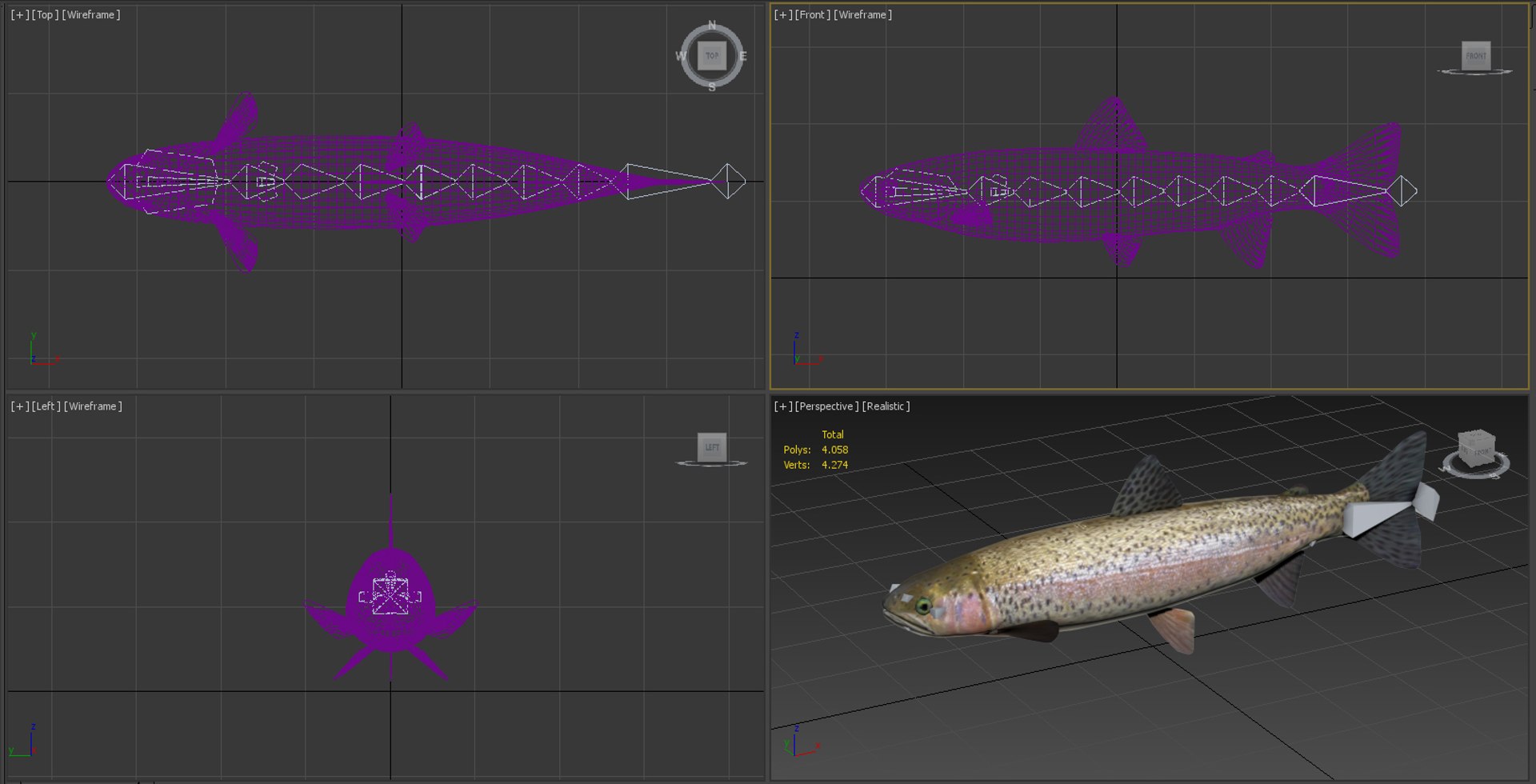 Realistic Trout Fish Model - TurboSquid 1243883