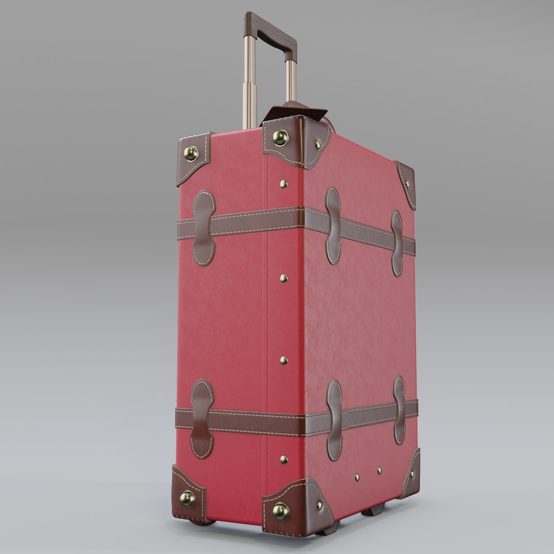 3D Streamline Red Carryon Luggage Model - TurboSquid 1835153