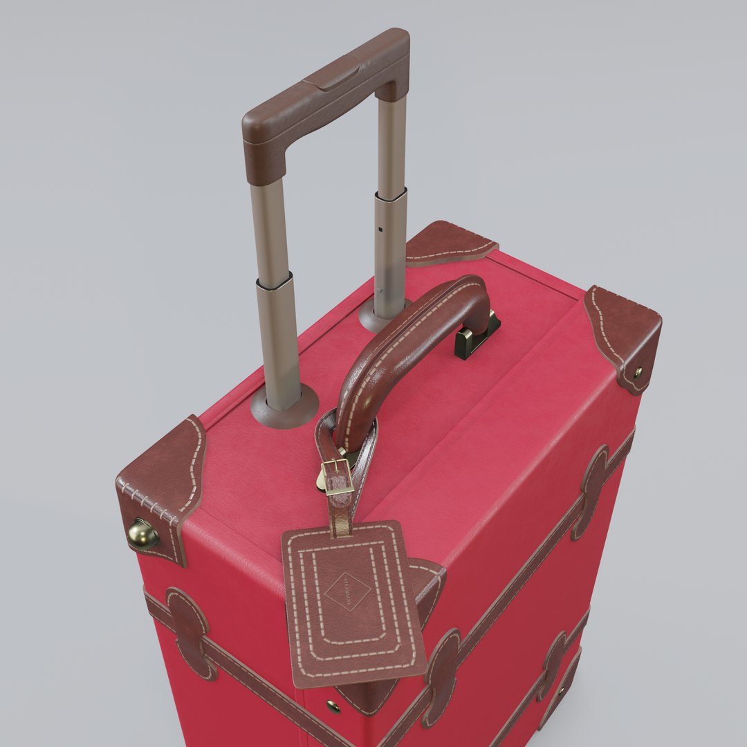 3D Streamline Red Carryon Luggage Model - TurboSquid 1835153