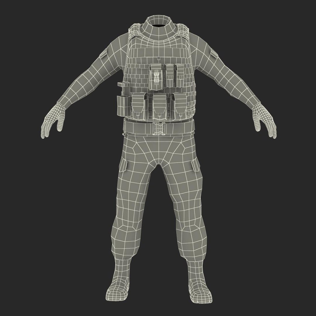 sas soldier clothes 3 c4d
