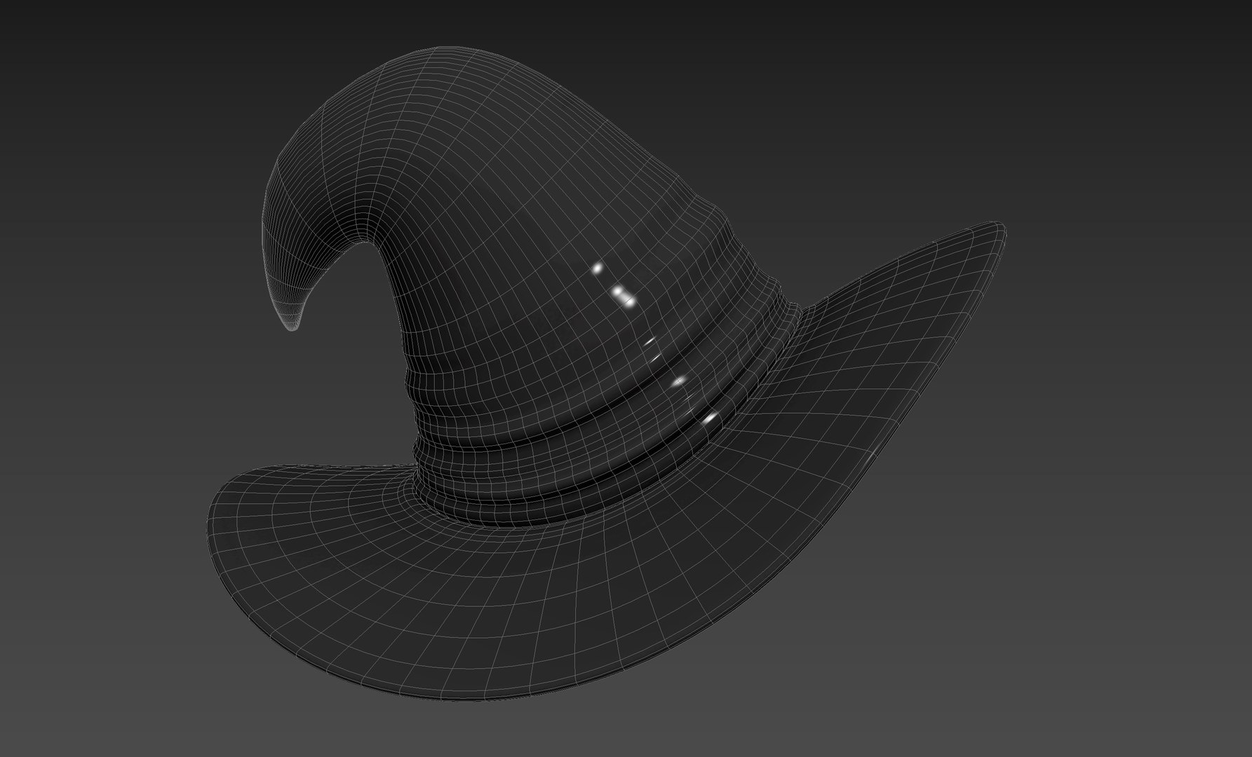 Hat005 Latex Witch Hat 3D Model - TurboSquid 1973013