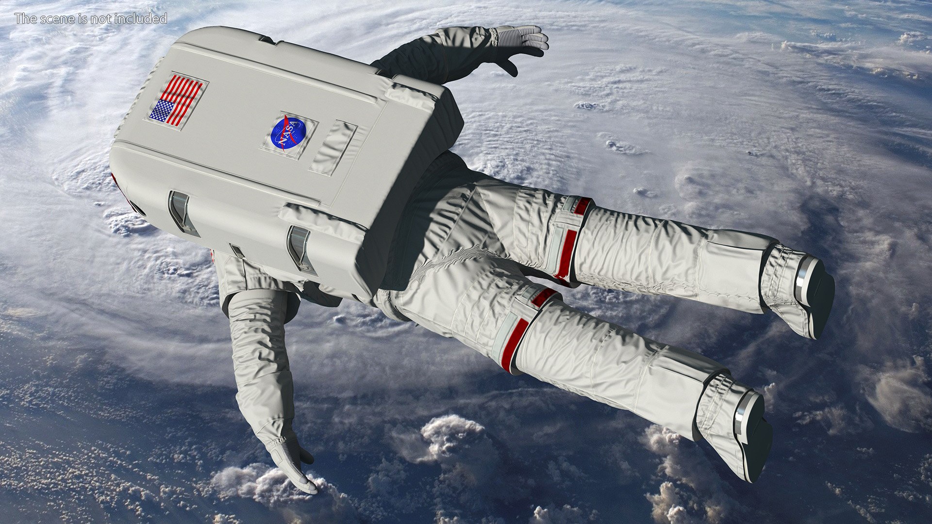 Astronaut Wearing Extravehicular Mobility Unit With Helmet 3D Model ...
