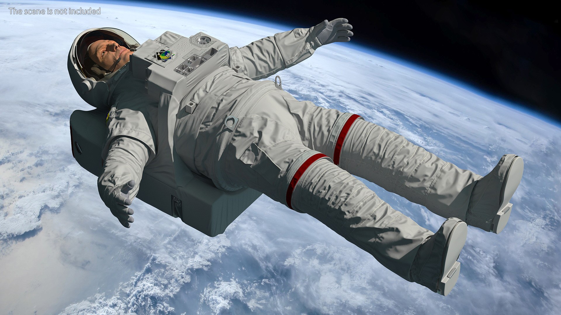 Astronaut Wearing Extravehicular Mobility Unit With Helmet 3D Model ...