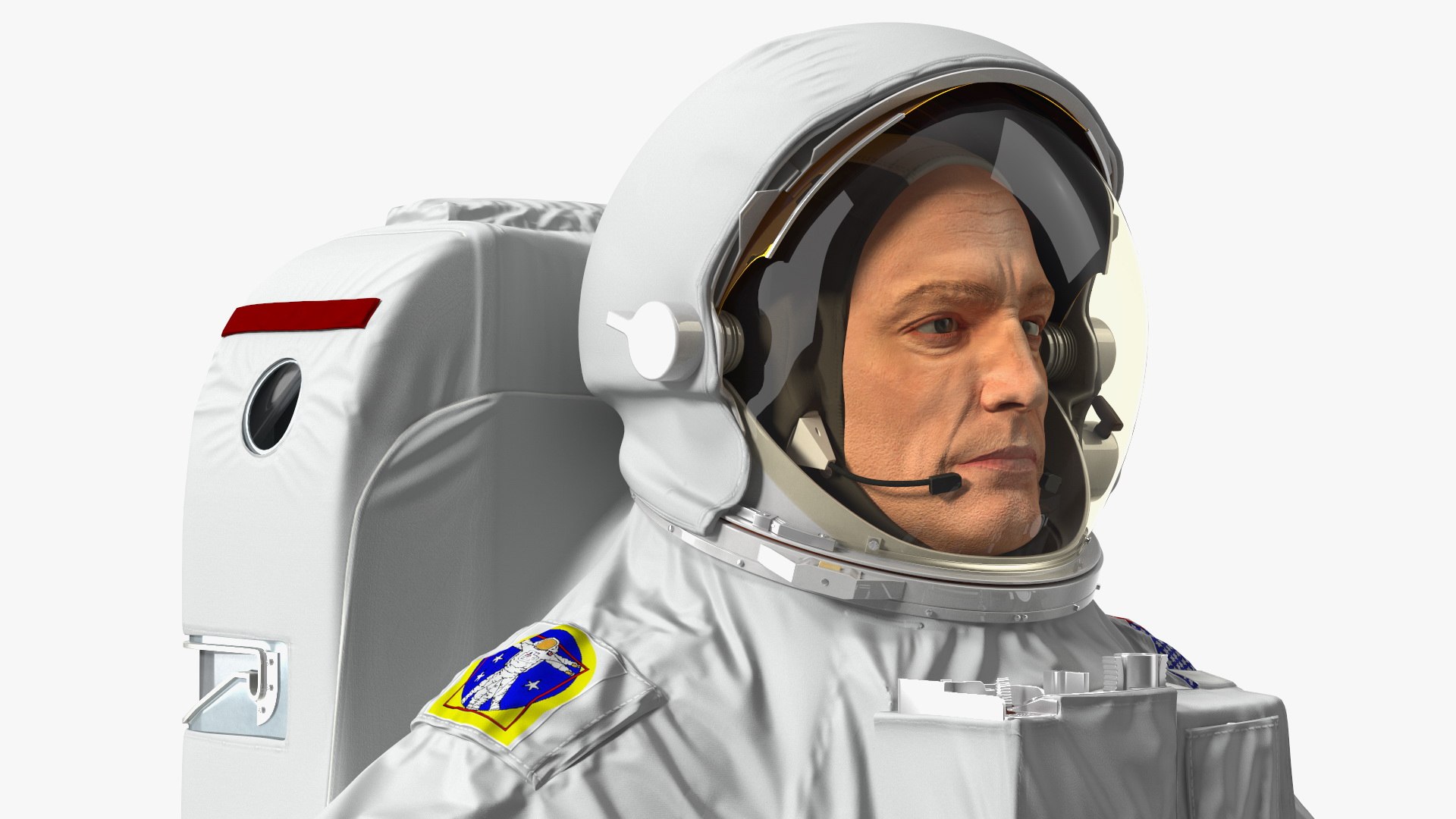 Astronaut Wearing Extravehicular Mobility Unit With Helmet 3D Model ...