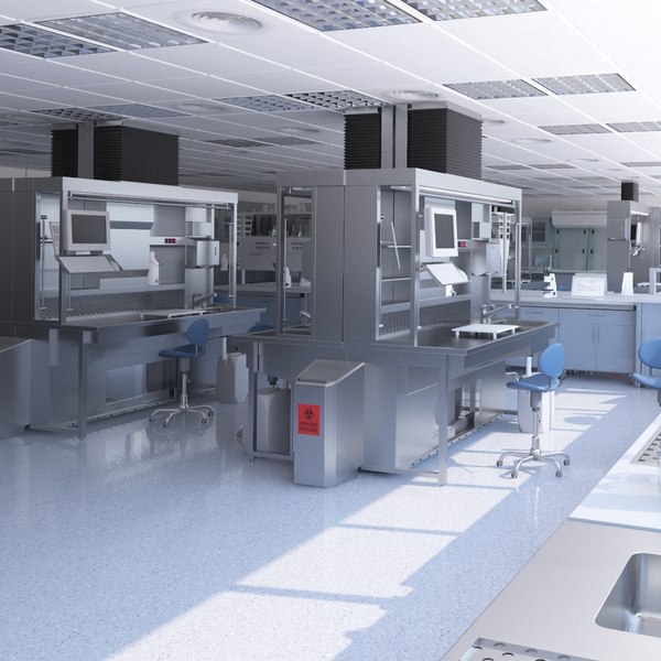 pharmaceutical laboratory equipment 3d model