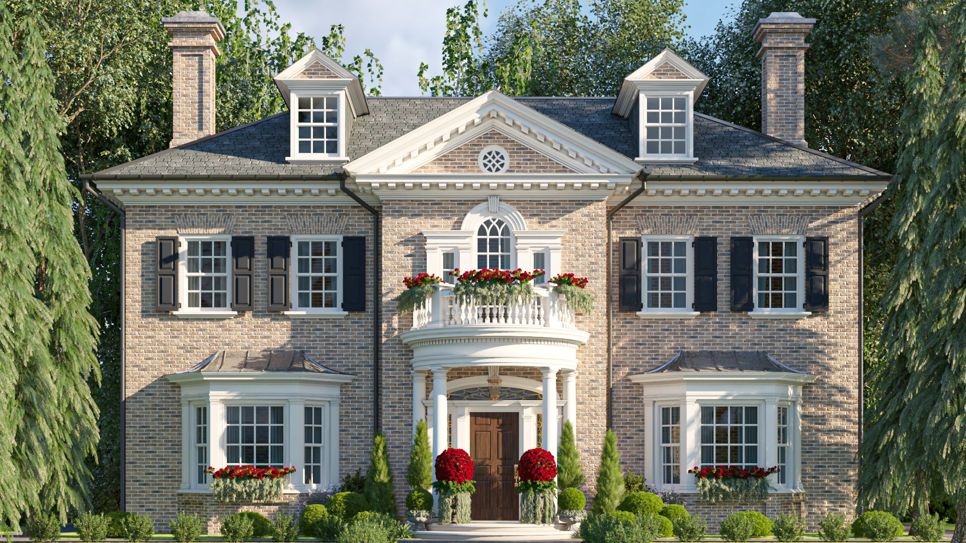Modern Classic House 3 Model - TurboSquid 2383146